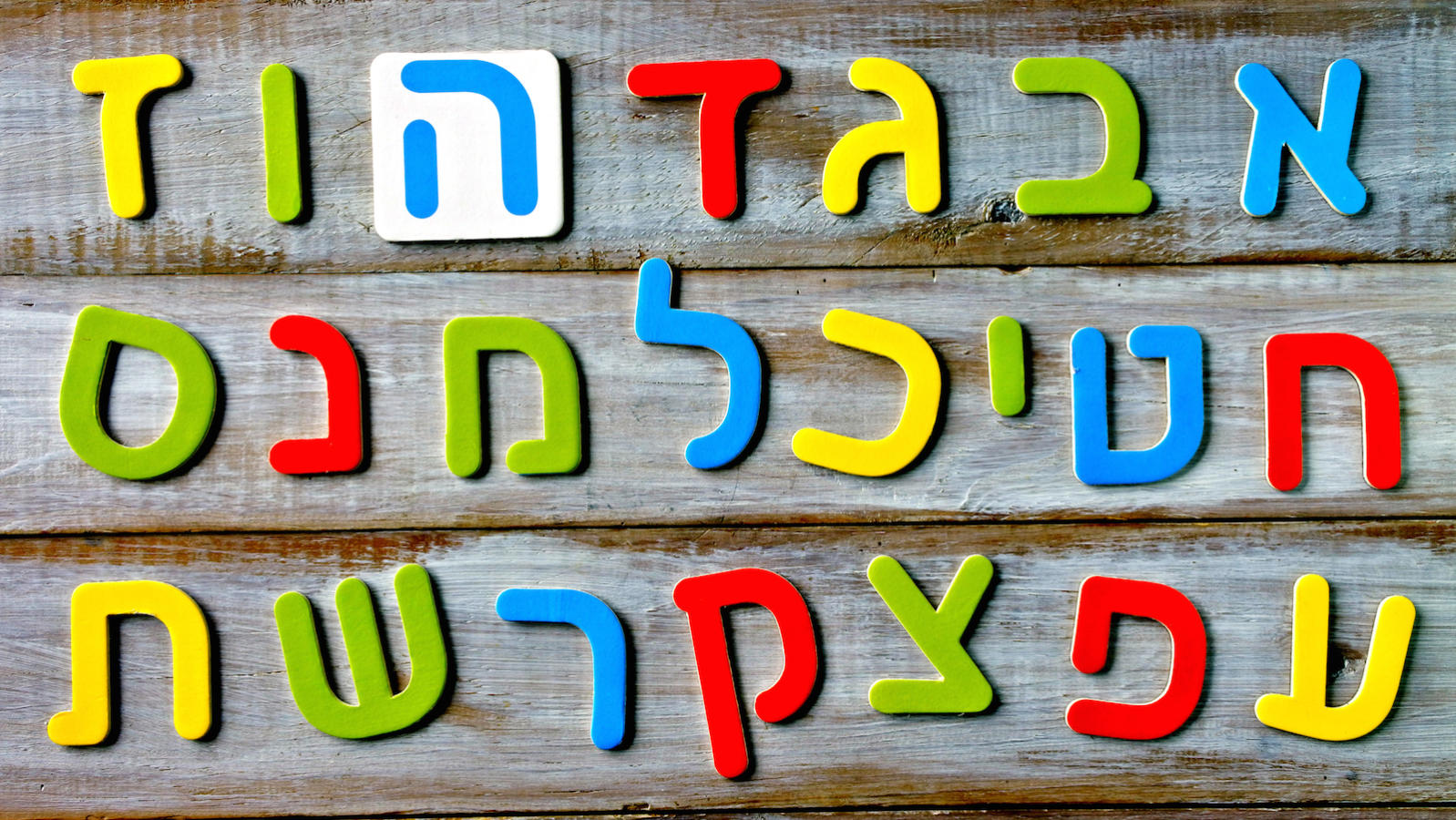 Hebrew alphabet letters and characters background - Sha'ar Zahav